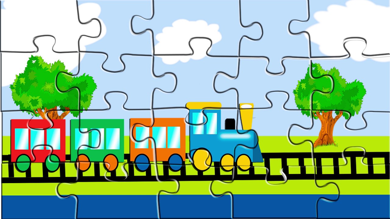 Puzzle Cartoon|Puzzle Game| Train CARTOON|мультфильм про машинки| Поезд ...