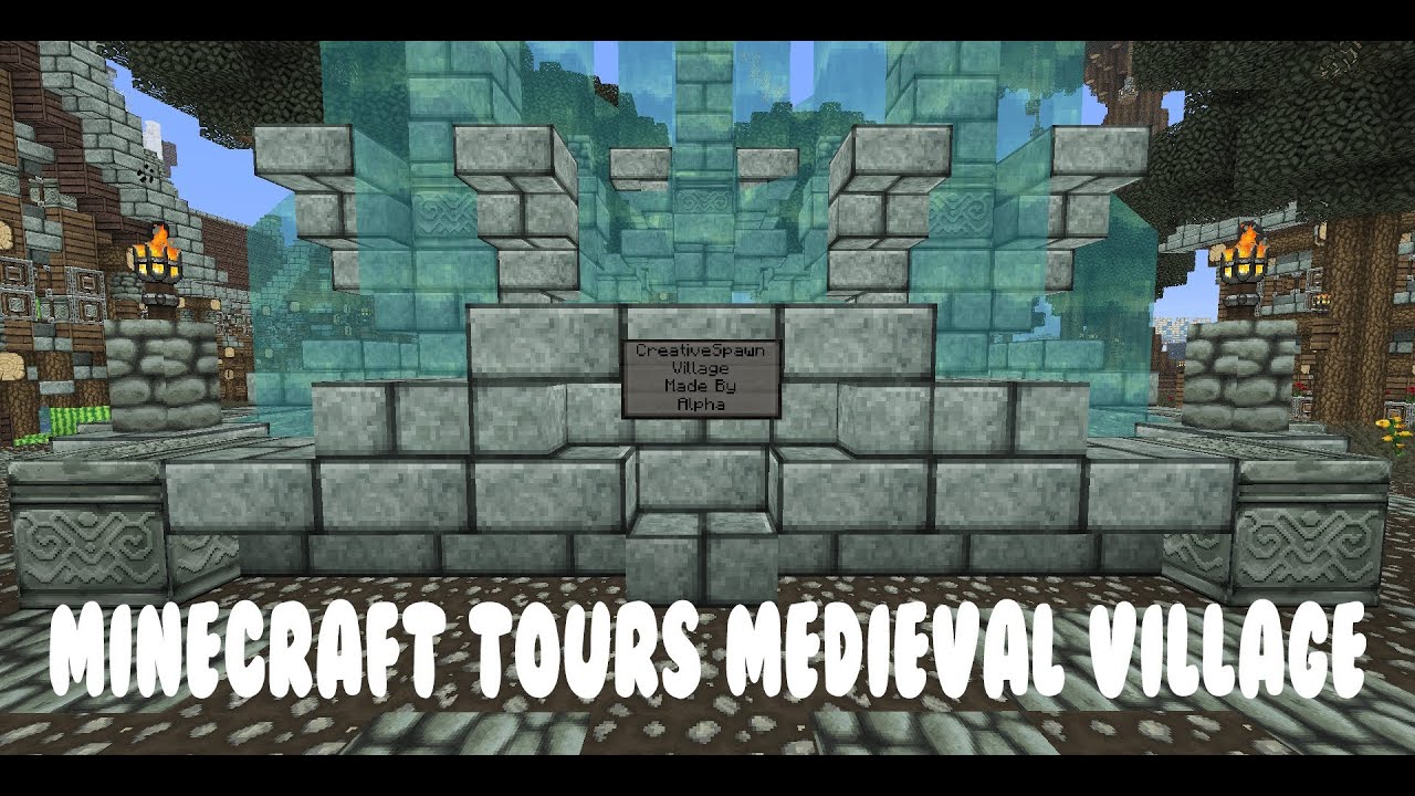 Minecraft Tours Ep 1 Medieval Village - YouTube