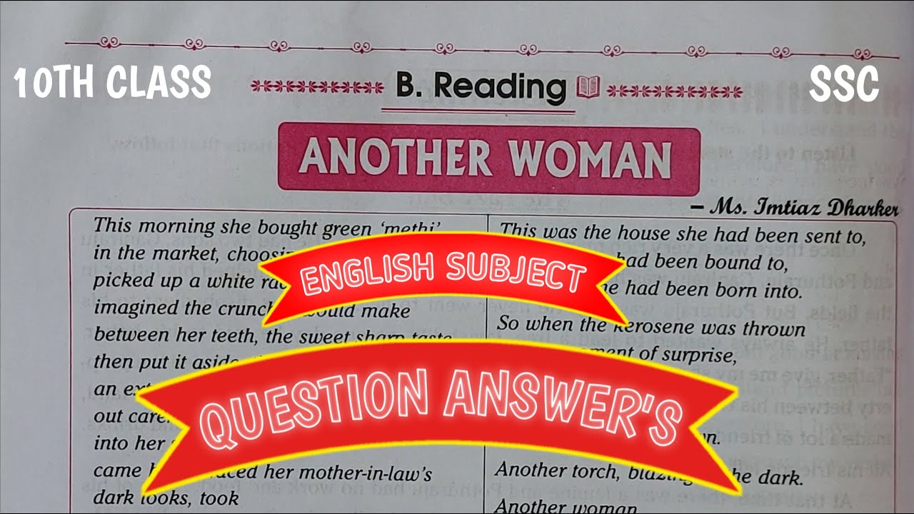 Another woman 10th class question answer - YouTube