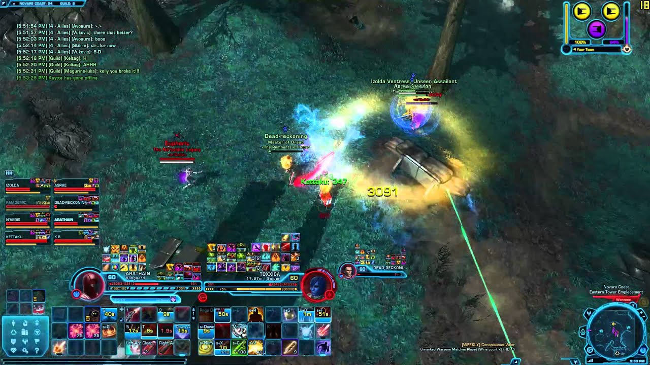 SWTOR PvP - Shield Specialist Vanguard - Novare Coast (7/21/2015) - YouTube