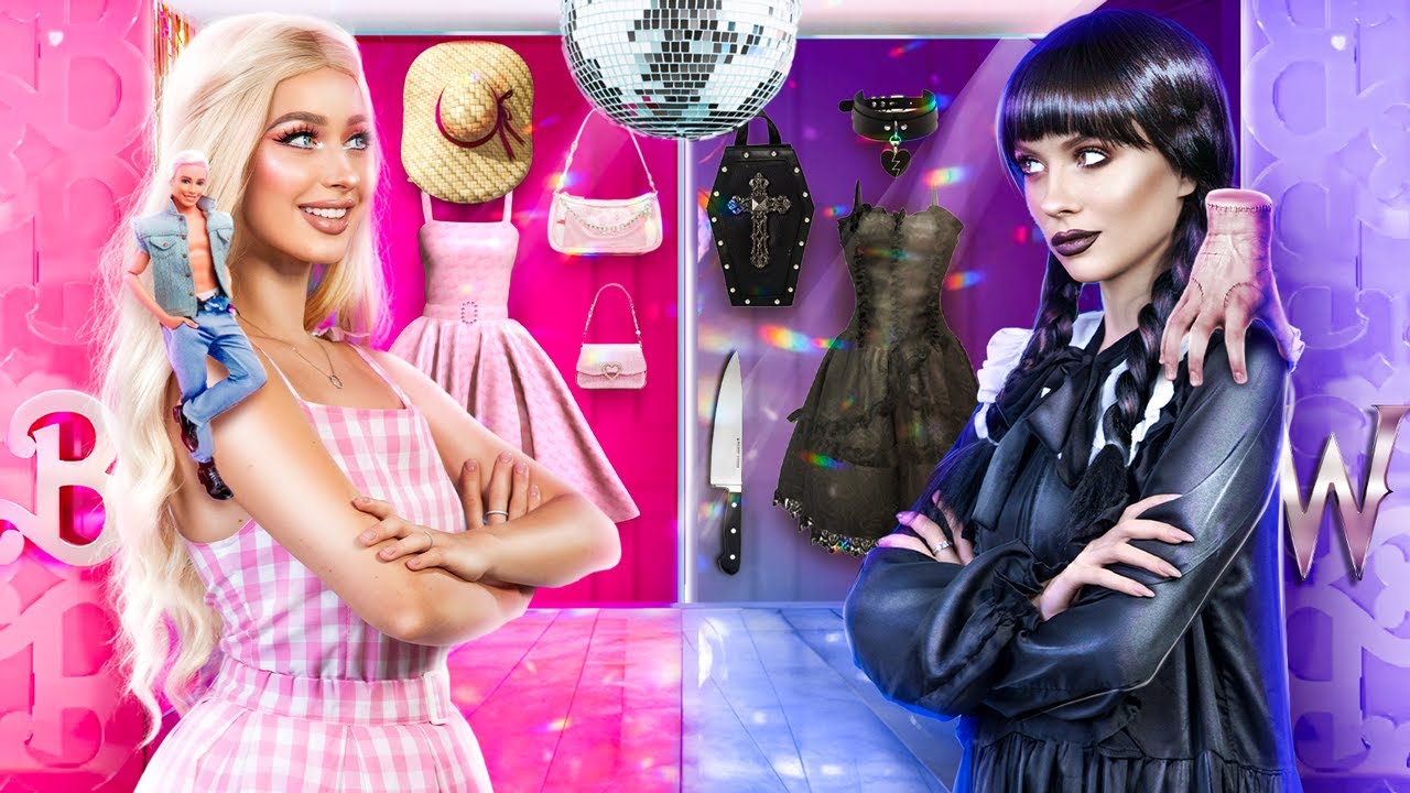 Wir Bauen ein Winziges Haus zu Hause! Wednesday Addams vs Barbie! - YouTube
