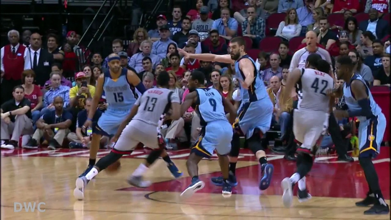 Tony Allen Defense On James Harden, January 13, 2017 - YouTube