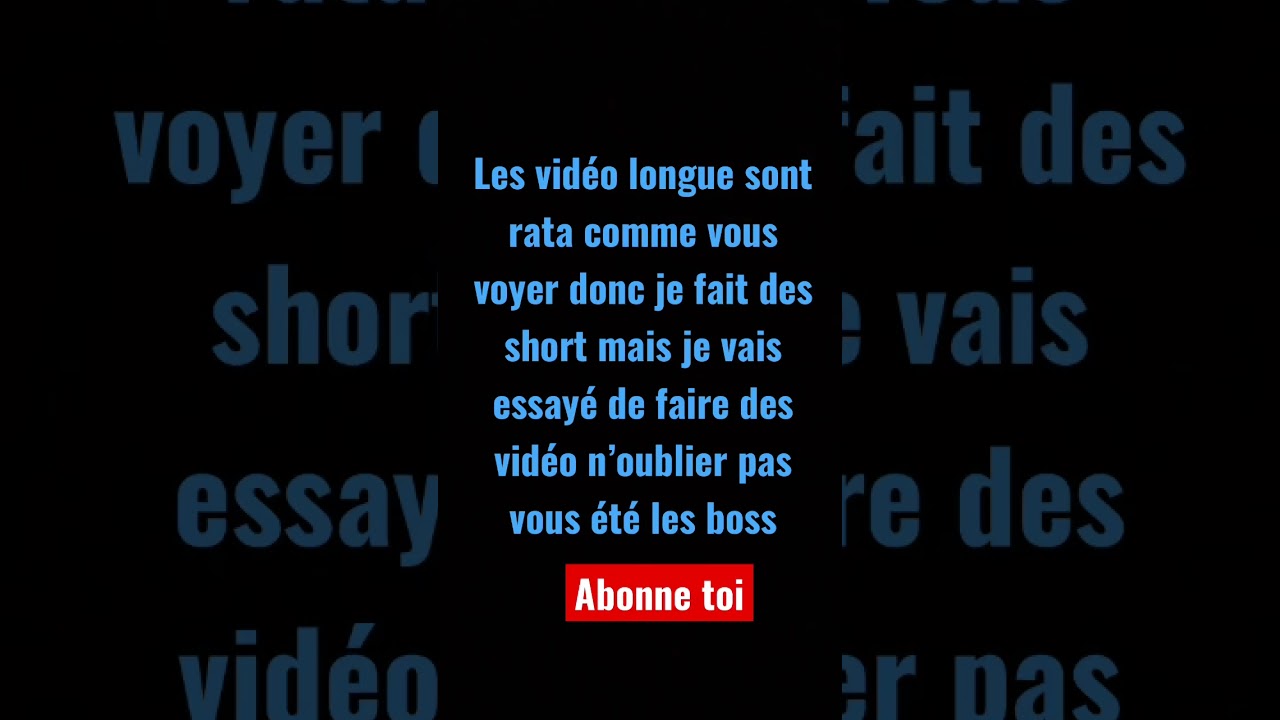 Les longue vidéo sont rare ? - YouTube
