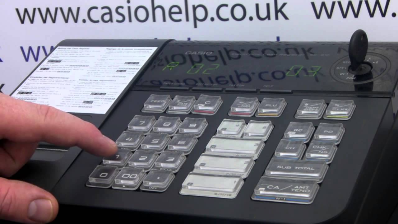 How To Program PLU Product Description On Casio SE-S10 PCR-T280 Cash Register - YouTube
