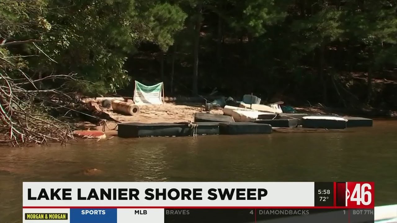 Lake Lanier shore sweep - YouTube