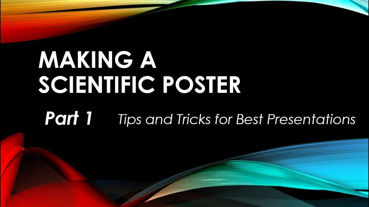 Realizarea unui poster stiintific - partea 1 - YouTube