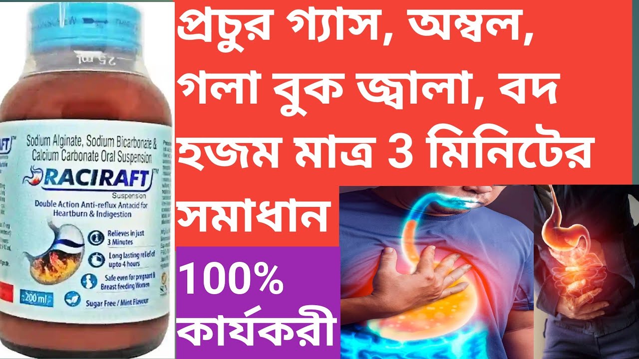 RACIRAFT Syrup | RaciRaft Suspension, Use, Dose, Side effects In ...