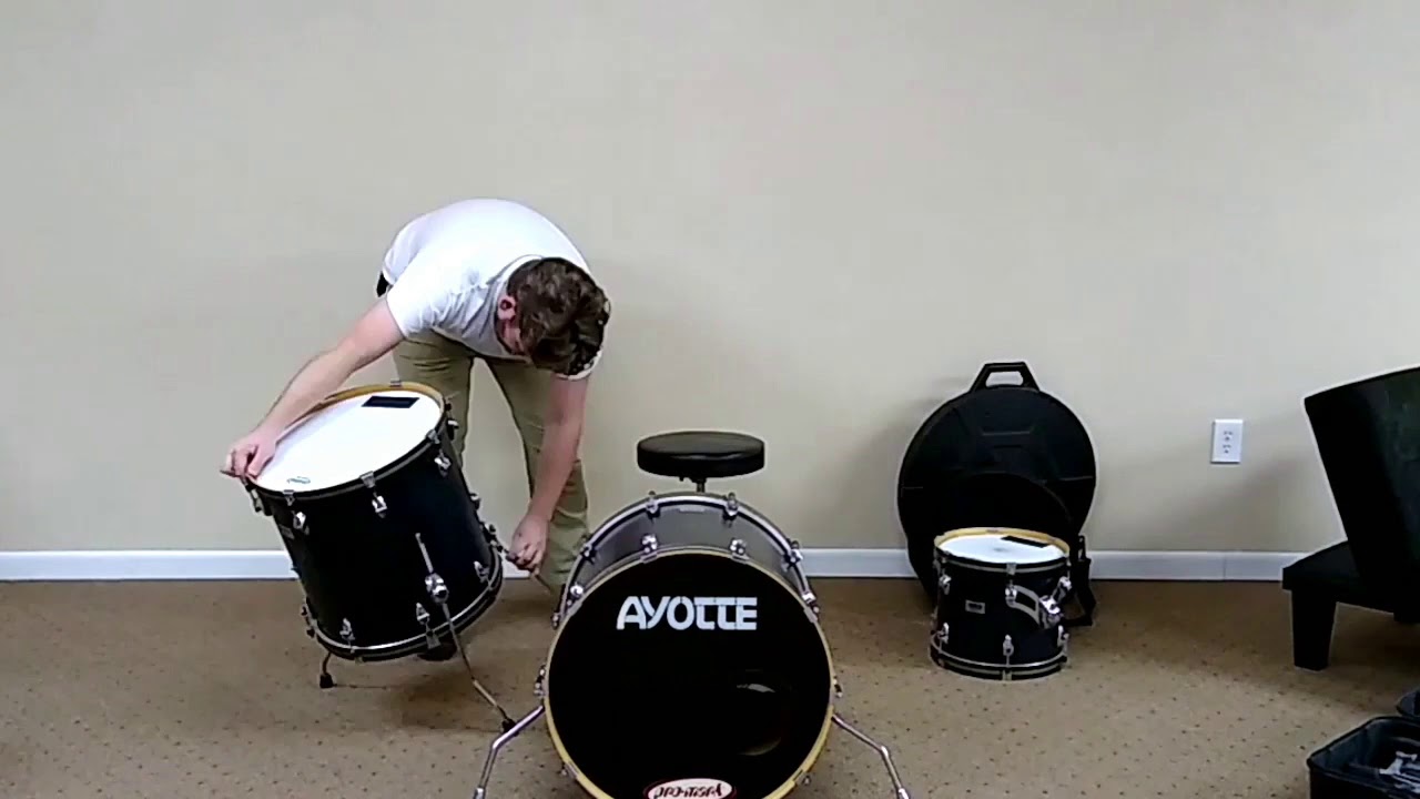 Drums set up time lapse!! - YouTube