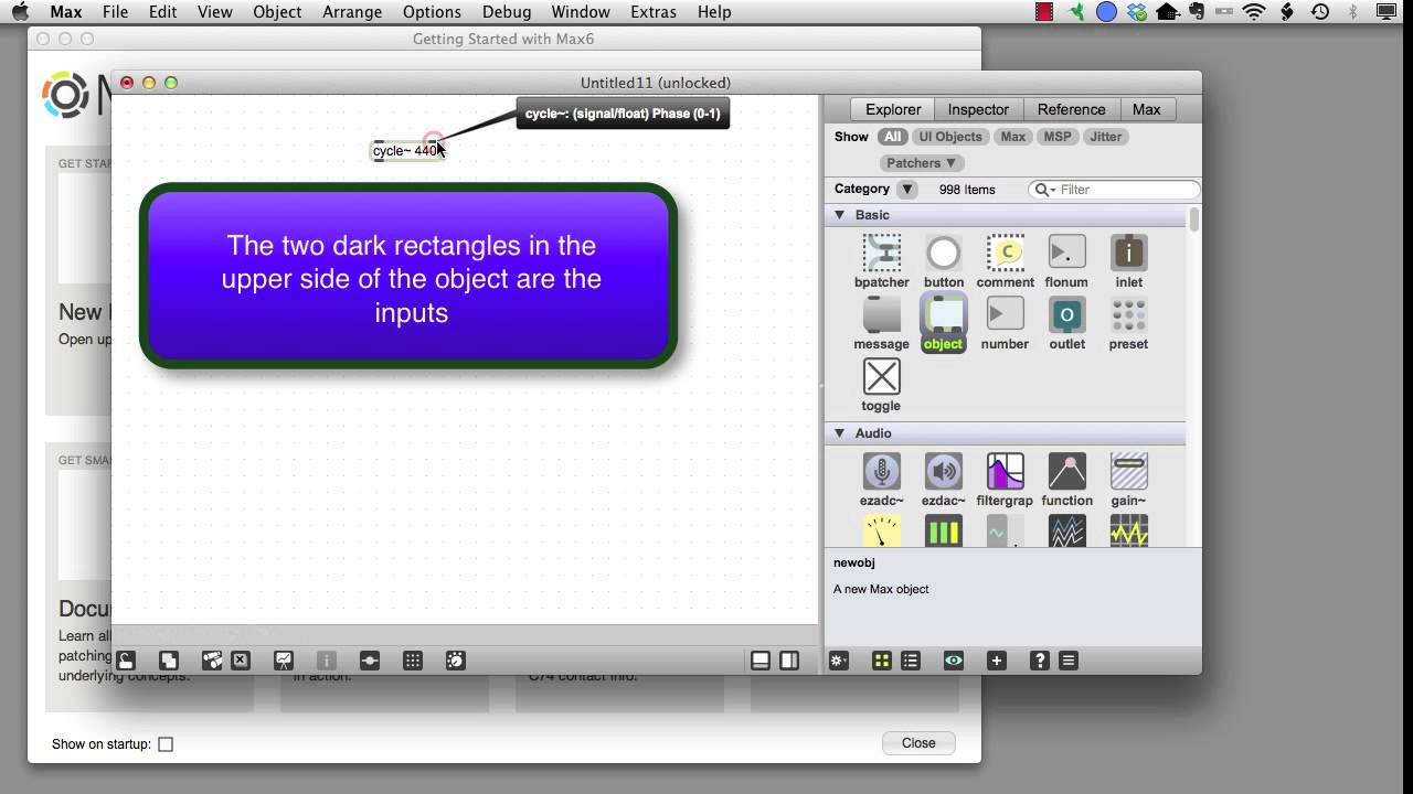Max MSP Tutorial 1 - Max first "beep" - YouTube