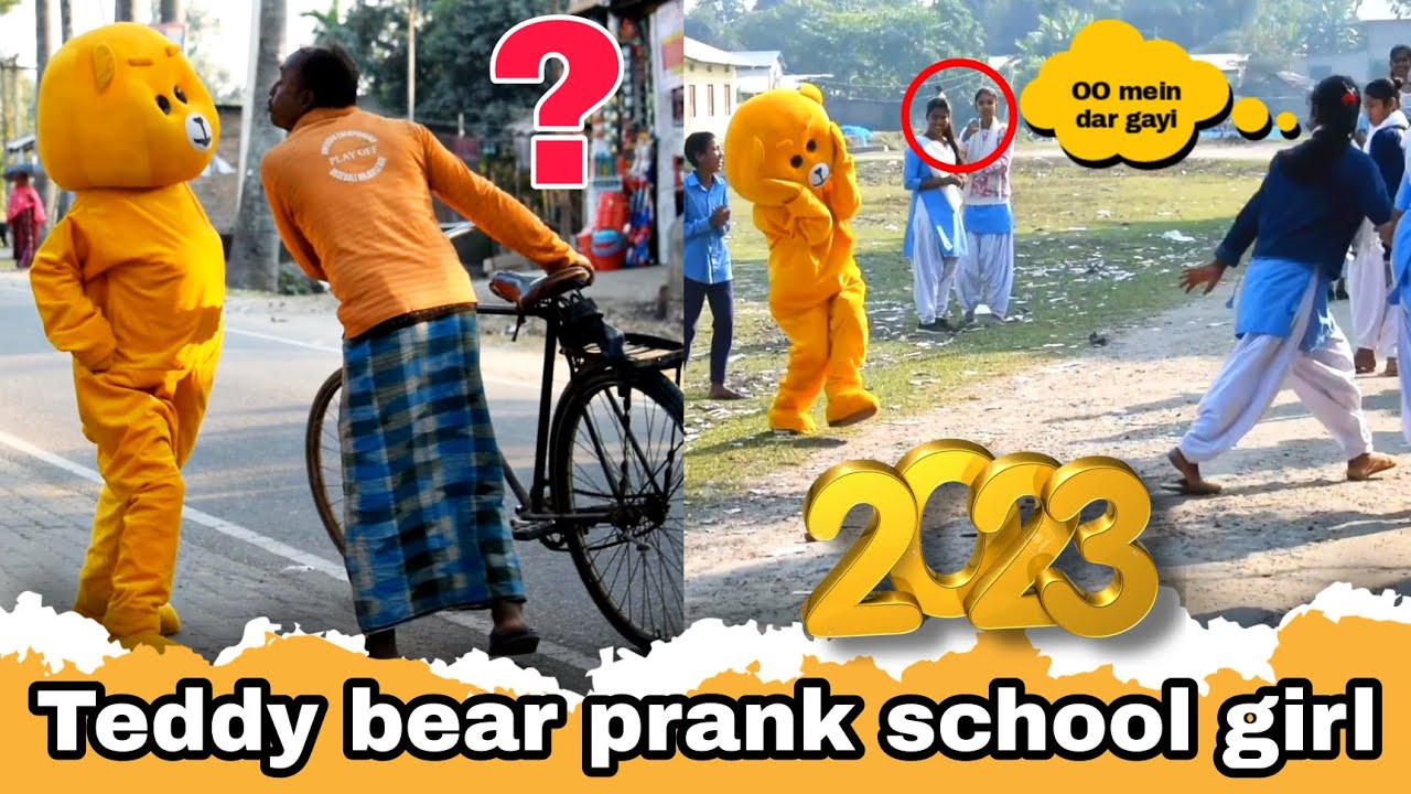 Human Teddy bear prank on school girl | Teddy bear prank🧸 Northeast ...