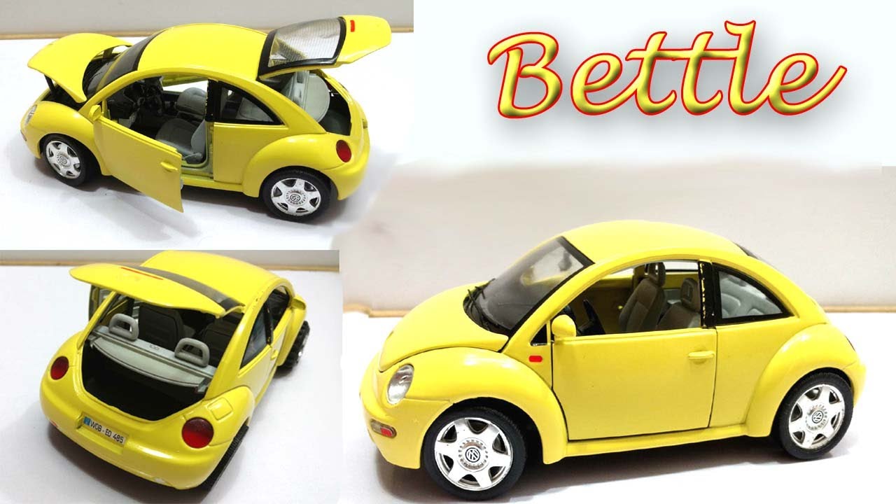 Unboxing of beetle scale model car review - YouTube