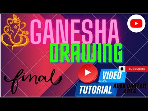 Ganesha drawing ( detailing tutorial ) / Alok Gautam arts / final video of the tutorial - YouTube