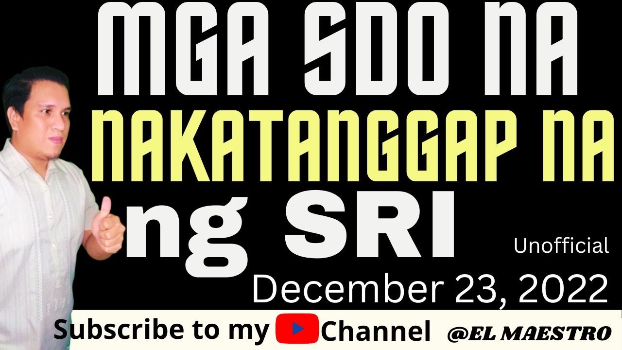 LIST OF SDO WITH RELEASED SRI 2022 - YouTube