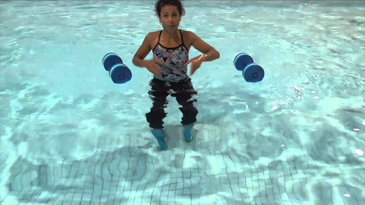Aqua Instructor tip #40 suspended swivel with dumbbells - YouTube
