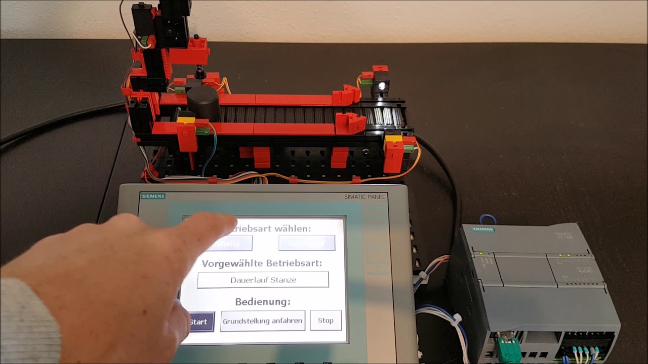 Fischertechnik Industrie Modell SPS 24V Stanze mit Siemens S7 1200 ...