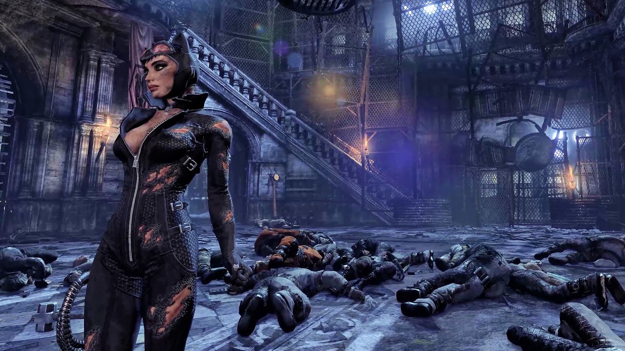 Batman Arkham City - Catwoman vs 18 Thugs in Gladiator Pit [4K 60FPS ...
