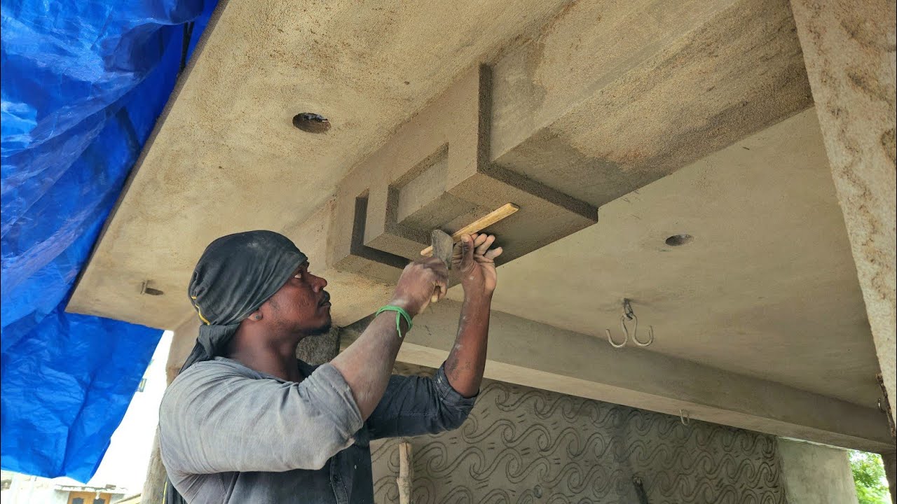 Plastering Techniques of Front Design_Creative Idea In Cement Border ...