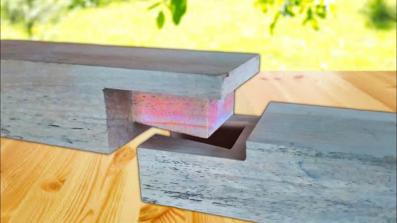 hidden fish fin joint - awesome japanese wood joint - YouTube