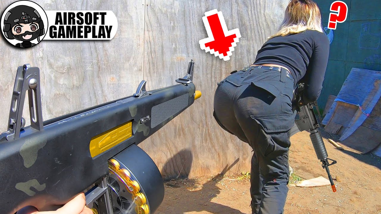 His BUTT tasted MY AUTOMATIC SHOTGUN ️ 😈 AA12 ️ 🤩 Yio Airsoft Gameplay ...