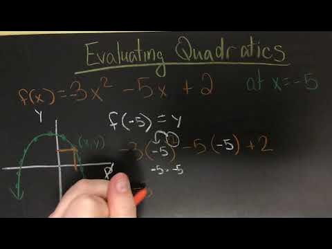 Evaluating Quadratics - YouTube