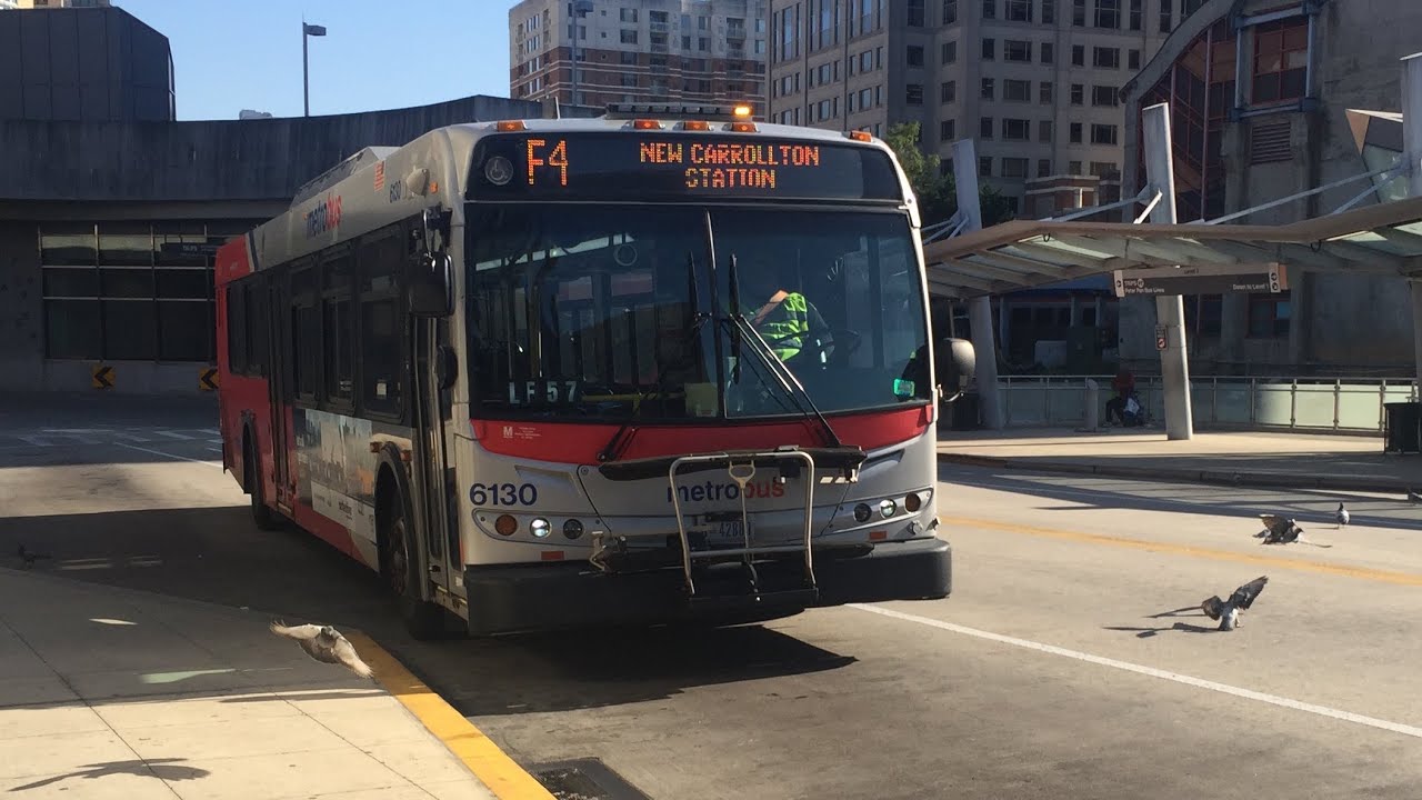 (Retired) WMATA Metrobus: 2006 New Flyer D40LFR 6130 on route F4 - YouTube