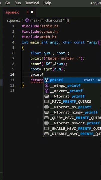 square Root Finder In C Programming Language #shorts - YouTube