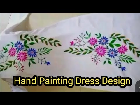 Hand Painting Dress Design - YouTube