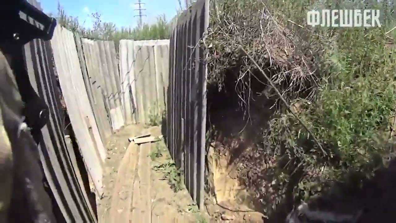 GoPro footage of Ukrainian servicemen clearing Russian trench line ...