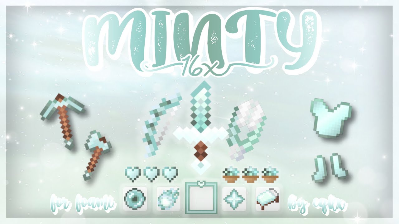 minty 16x release // 1.8.9 minecraft mint themed pack - YouTube