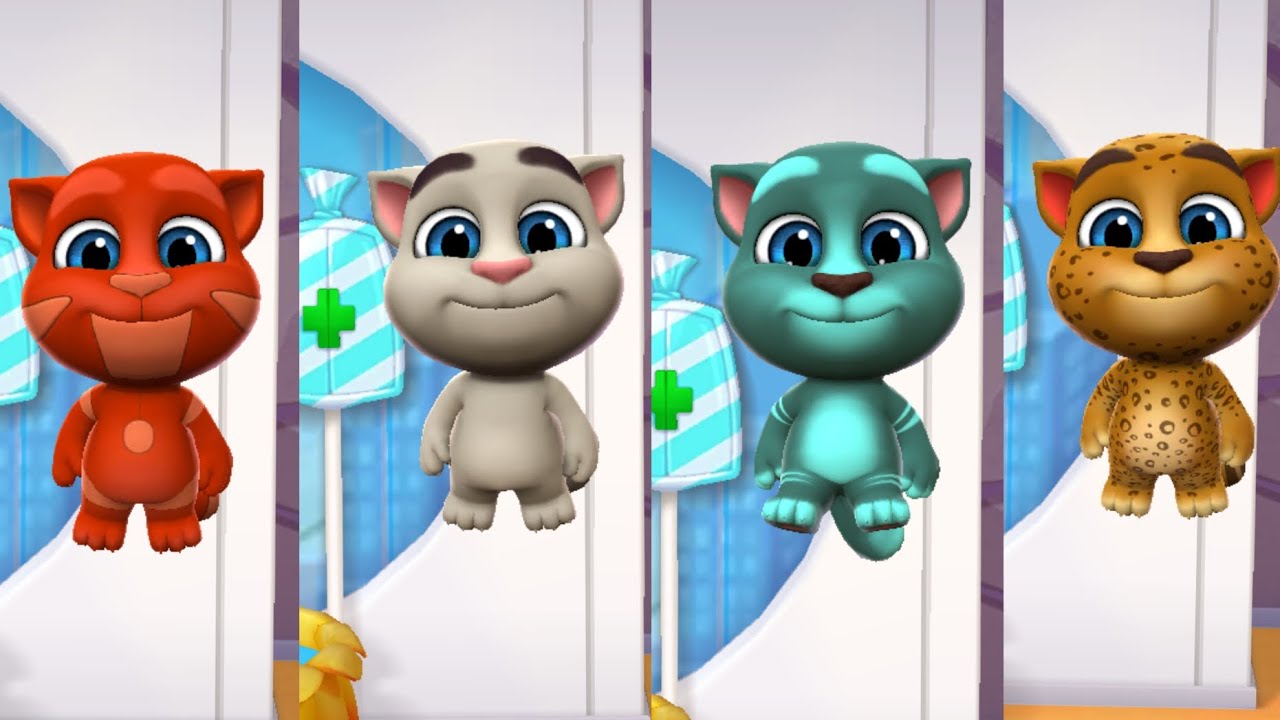 Titanium fur Vs White fur Vs Fairy Glow fur Vs Jaguar fur |My Talking ...