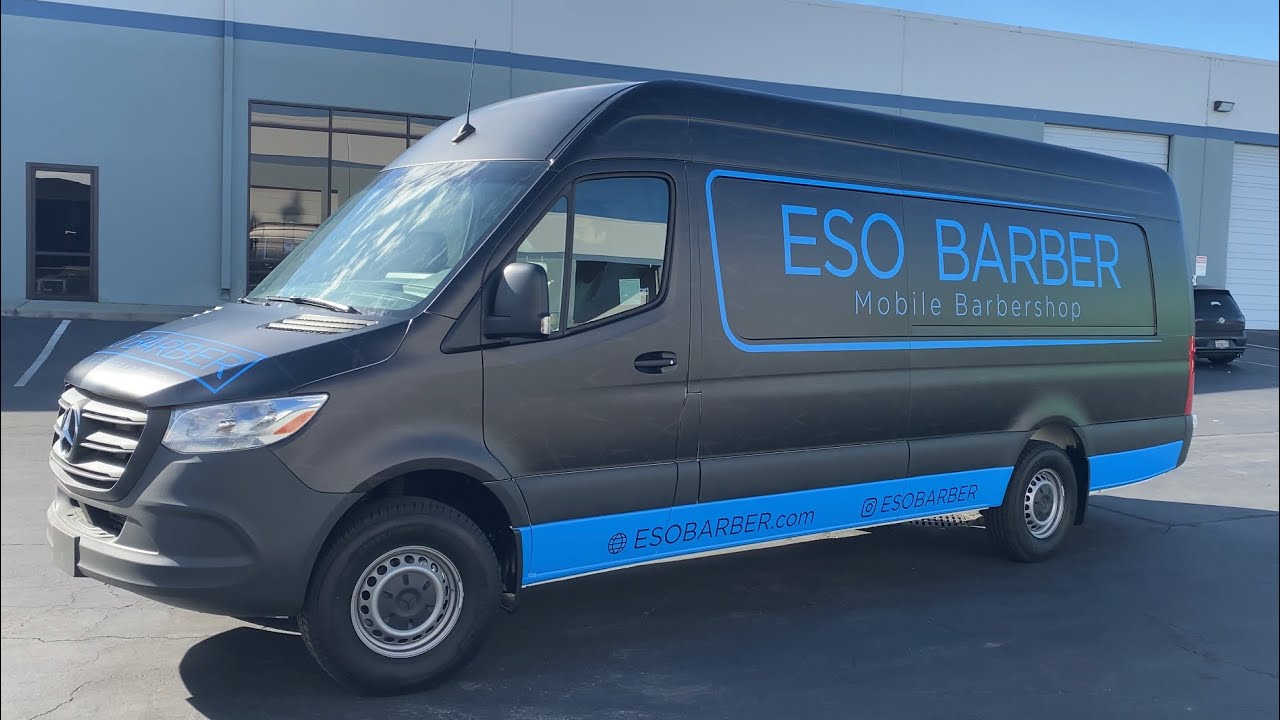 2020 Mercedes Sprinter Mobile Barber Shop Conversion Vehicle Wrap - YouTube