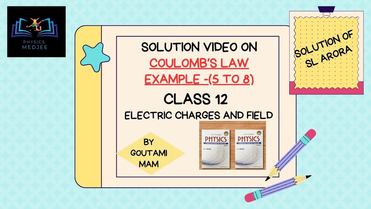 coulombs law example 5 to 8 - YouTube