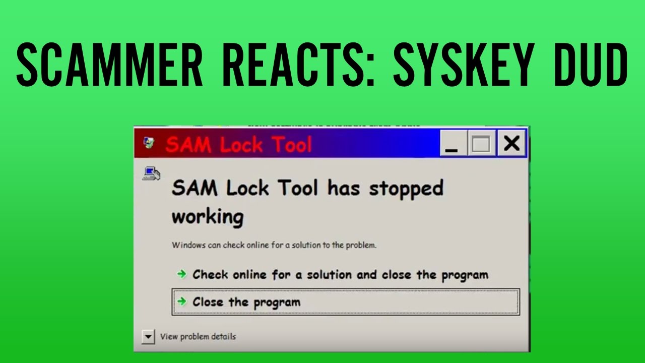 Scammer Reacts to Defective Syskey + INTENSE RAGE - YouTube