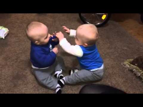 Babys fighting over a toy - YouTube