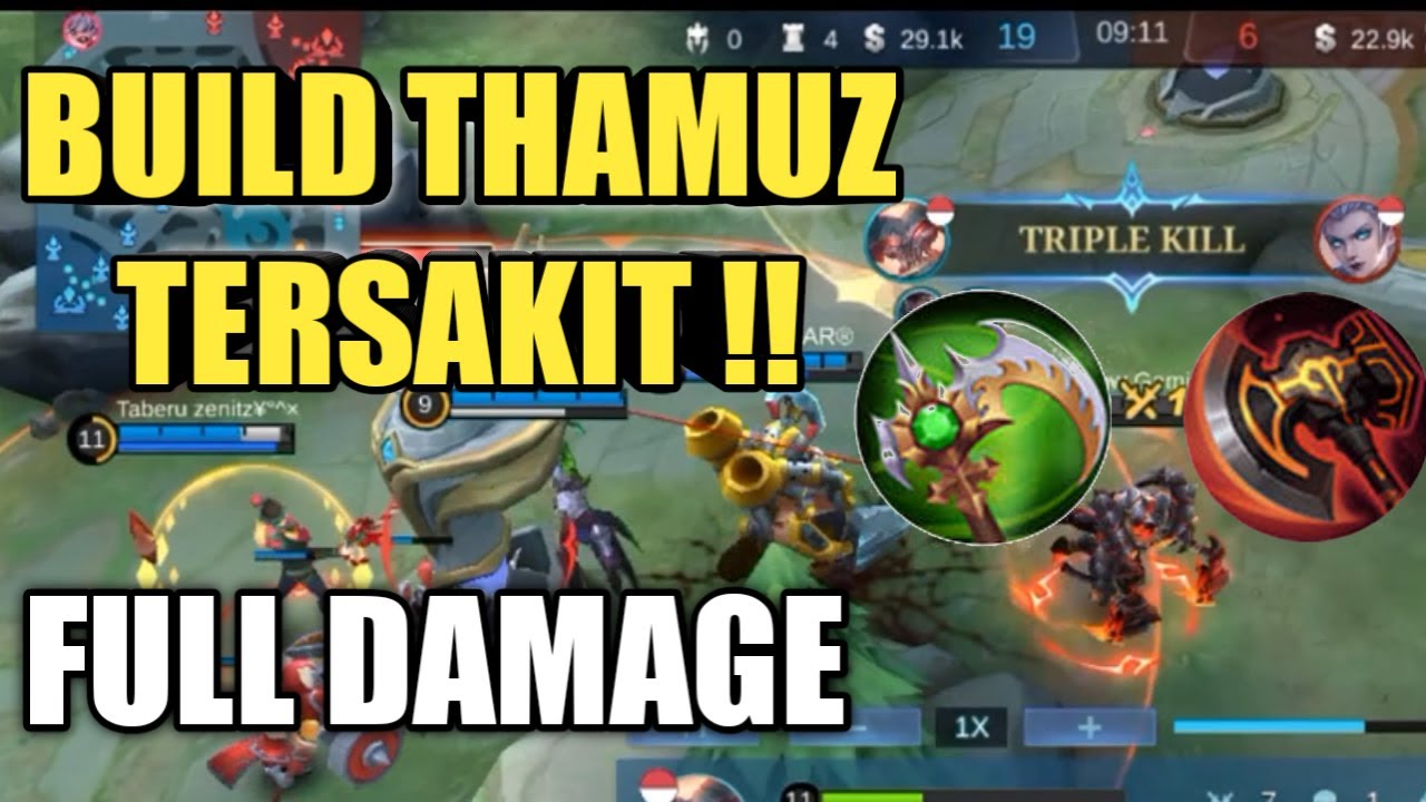 FULL DAMAGE!! Build THAMUZ Tersakit!! - Build Top 1 Global Thamuz ...