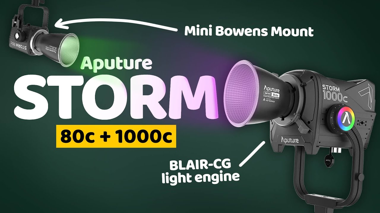 The NEW Aputure Storm 80c + 1000c - All The Highlights In 1 Minute ...