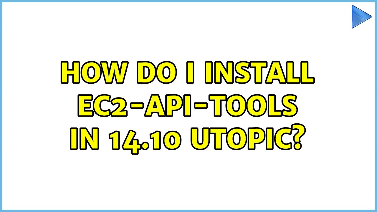 How do I install ec2-api-tools in 14.10 utopic? - YouTube