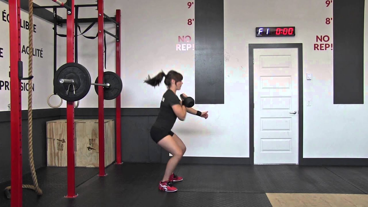 Squat Clean avec un KB - YouTube