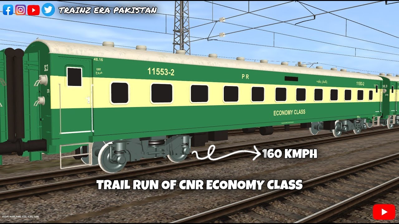 CNR COCHES PAKISTAN RAILWAY TRAIL RUN IN TRAINZ 12 | #trainzsimulator # ...