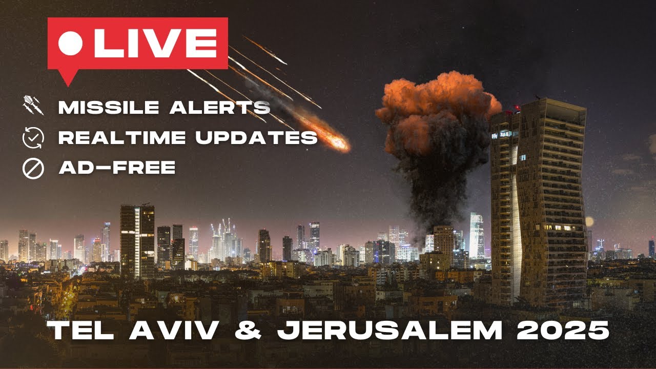 LIVE: Tel Aviv Camera with Alerts + Updates Amid US Strikes on Iran ...
