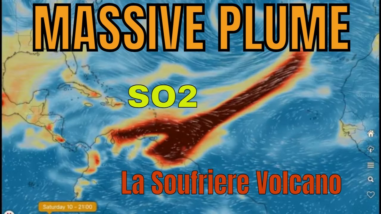 MASSIVE SO2 Emission From La Soufriere Volcano / Three 6.0 Earthquakes ...