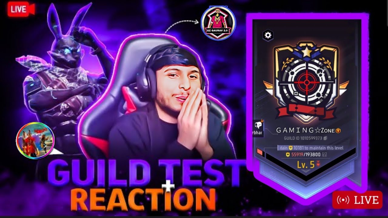 GUILD TEST 🤞|GUILD VS GUILD 🥵🔥/|LIVE | FF LIVE GUILD TEST #freefirelive ...