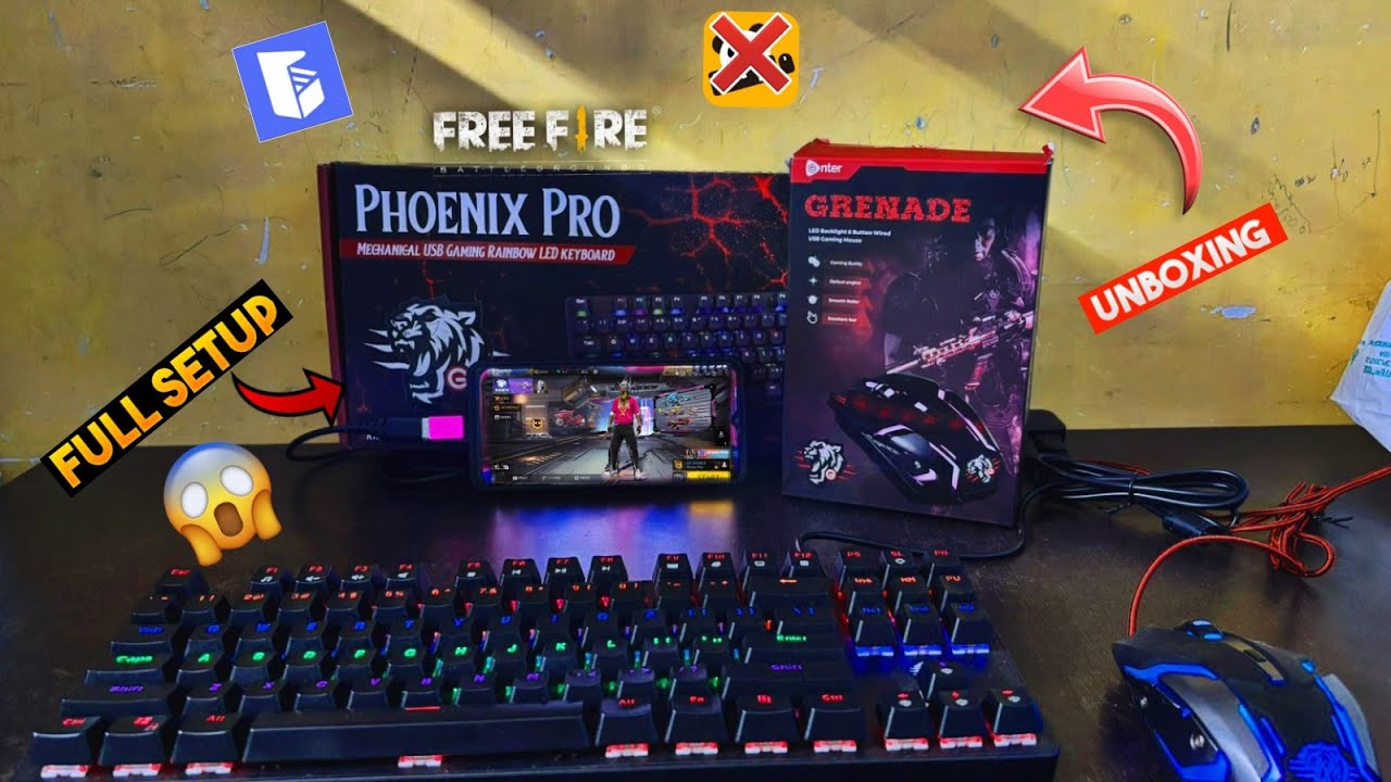 HOW TO KEYBOARD And MOUSE CONNECT IN MOBILE GAMEPLAY FREE FIRE 🔥 ...