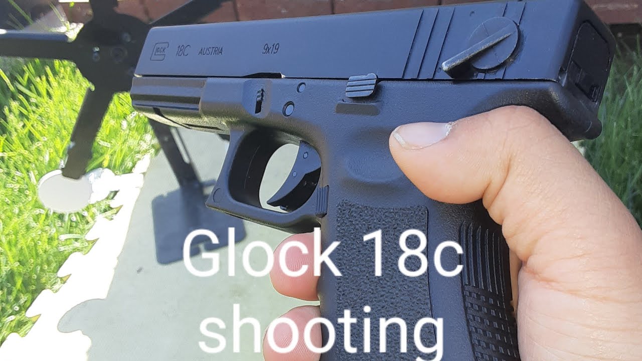 Glock 18c airsoft shooting - YouTube