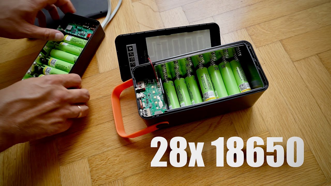 DIY 28x 18650 Power Bank Shell - YouTube