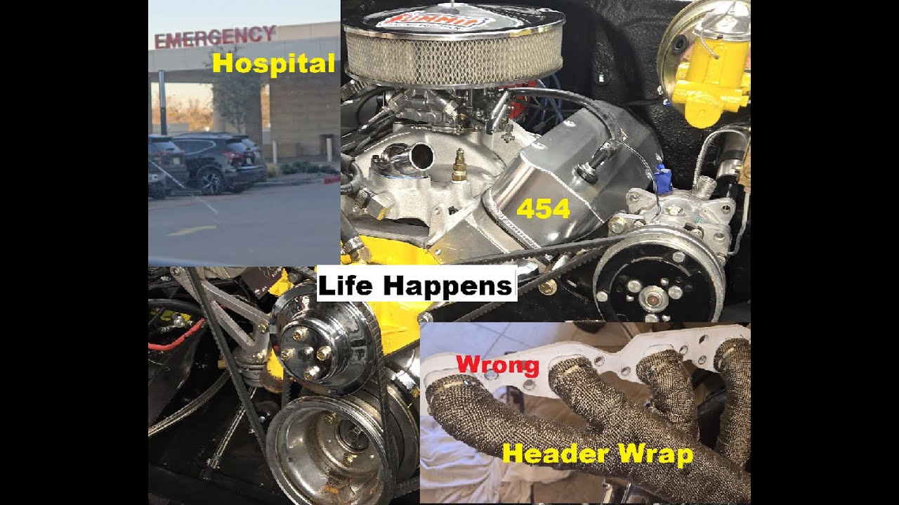 Header wrap, Transmission crossmember, engine mount brackets ...