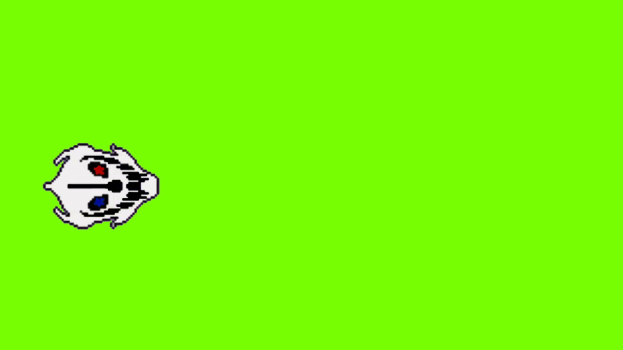 dust ink sans gaster blaster green screen - YouTube