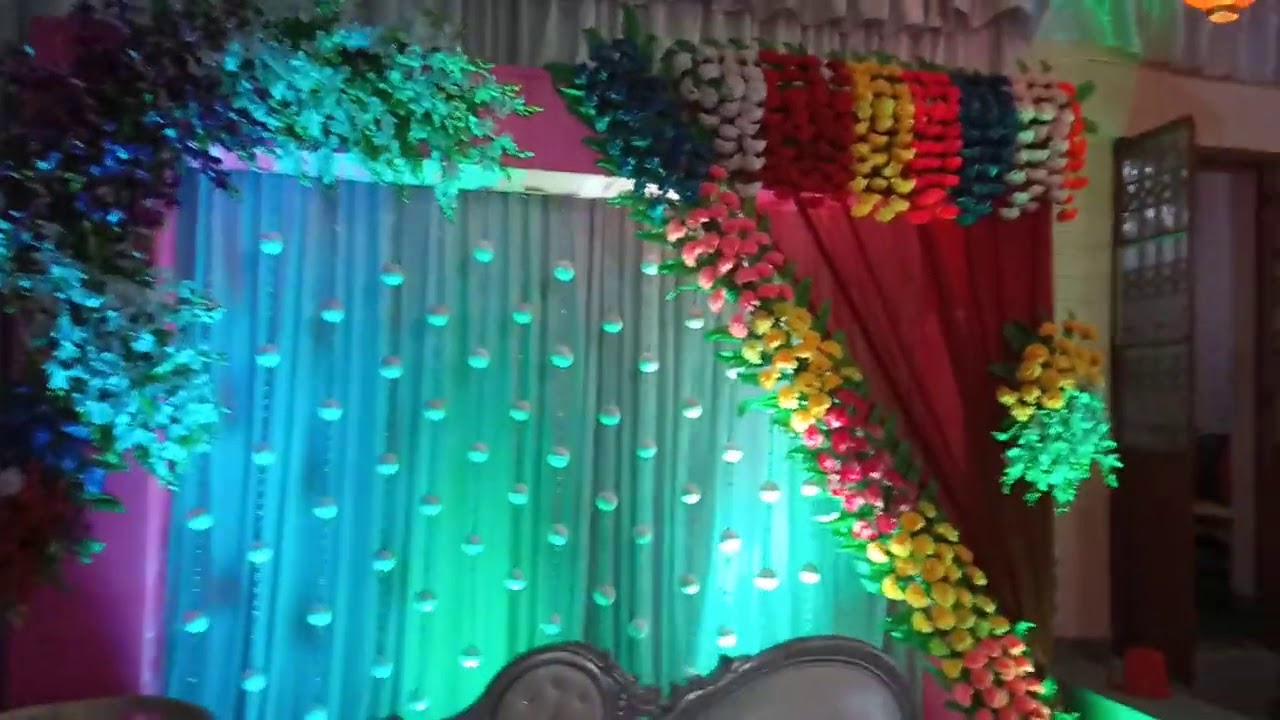 Bride Sitting background decoration | stage decoration | new style ...