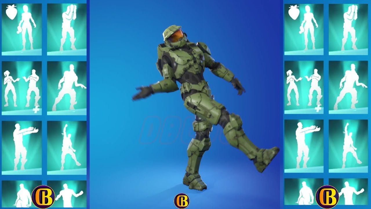 fortnite Master Chief Skin Showcase With Icon Series Dances & Emotes ...