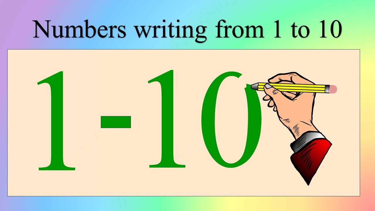 How to Write English Numbers 1 - 10 || Kids' Numbers Writing # ...